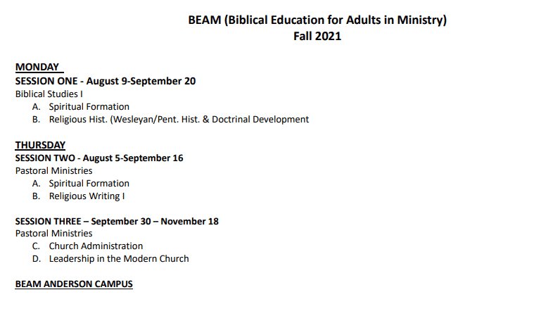 Beam-Program | Holmes Bible College